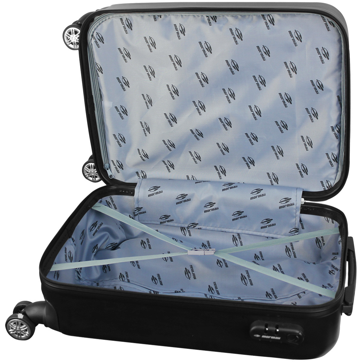 Mala Mormaii Viagem com Rodinhas Hardcase 40L Preta Ref: MOR 1543