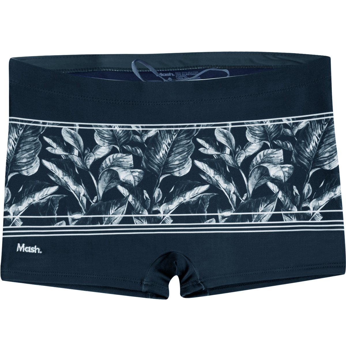 Sunga Boxer Mash Listrada Folhagem Cinza Azulada Ref Ref.300.98-AZ09