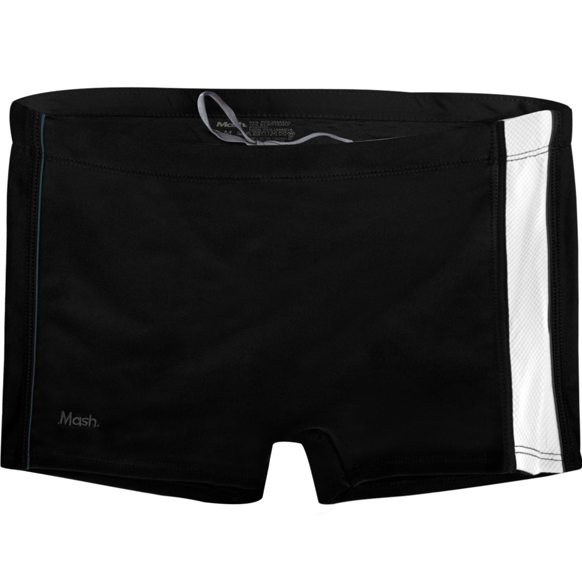 Sunga Boxer Mash Preta com Lista Branca Ref 300.96-PT00